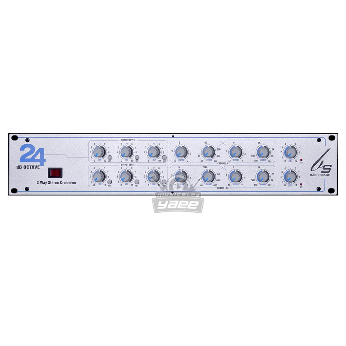 Back Stage Bs 24dB Crossover Electronico 3 vias 24dBs