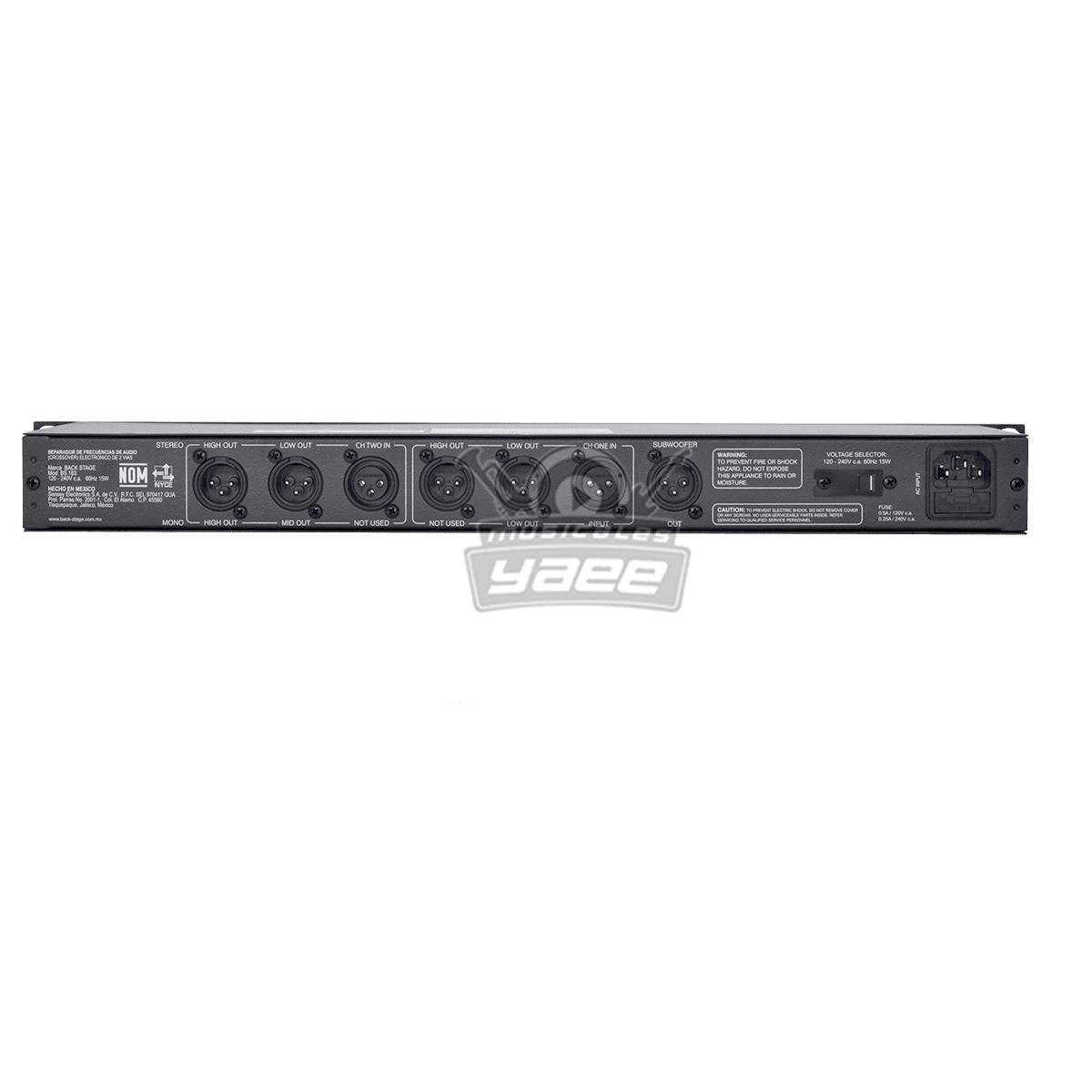 BACKSTAGE BS-183 CROSSOVER ELECTRONICO 2V