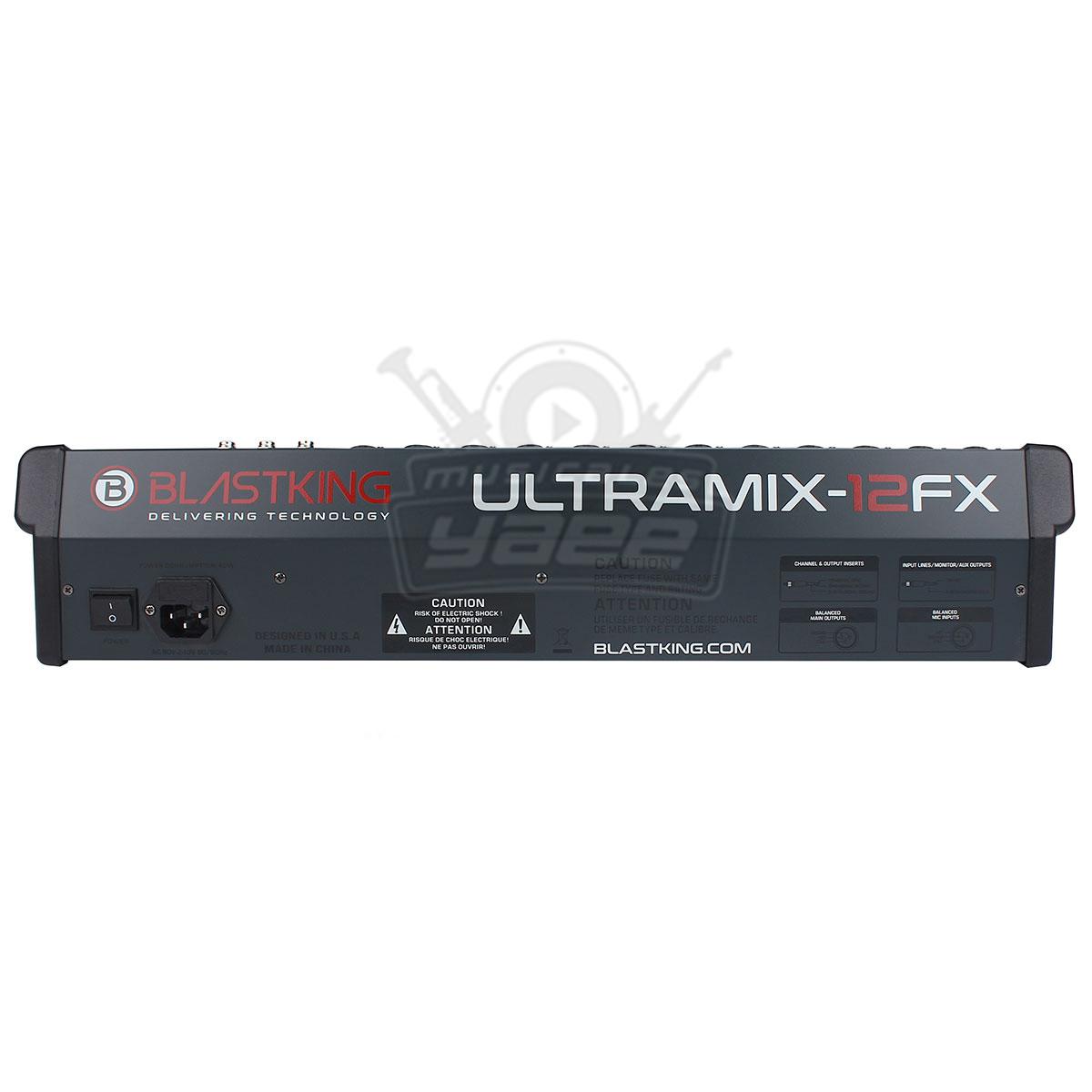 BLASTKING ULTRAMIX 12FX Mezcladora AnAloga estEreo de 12 canales