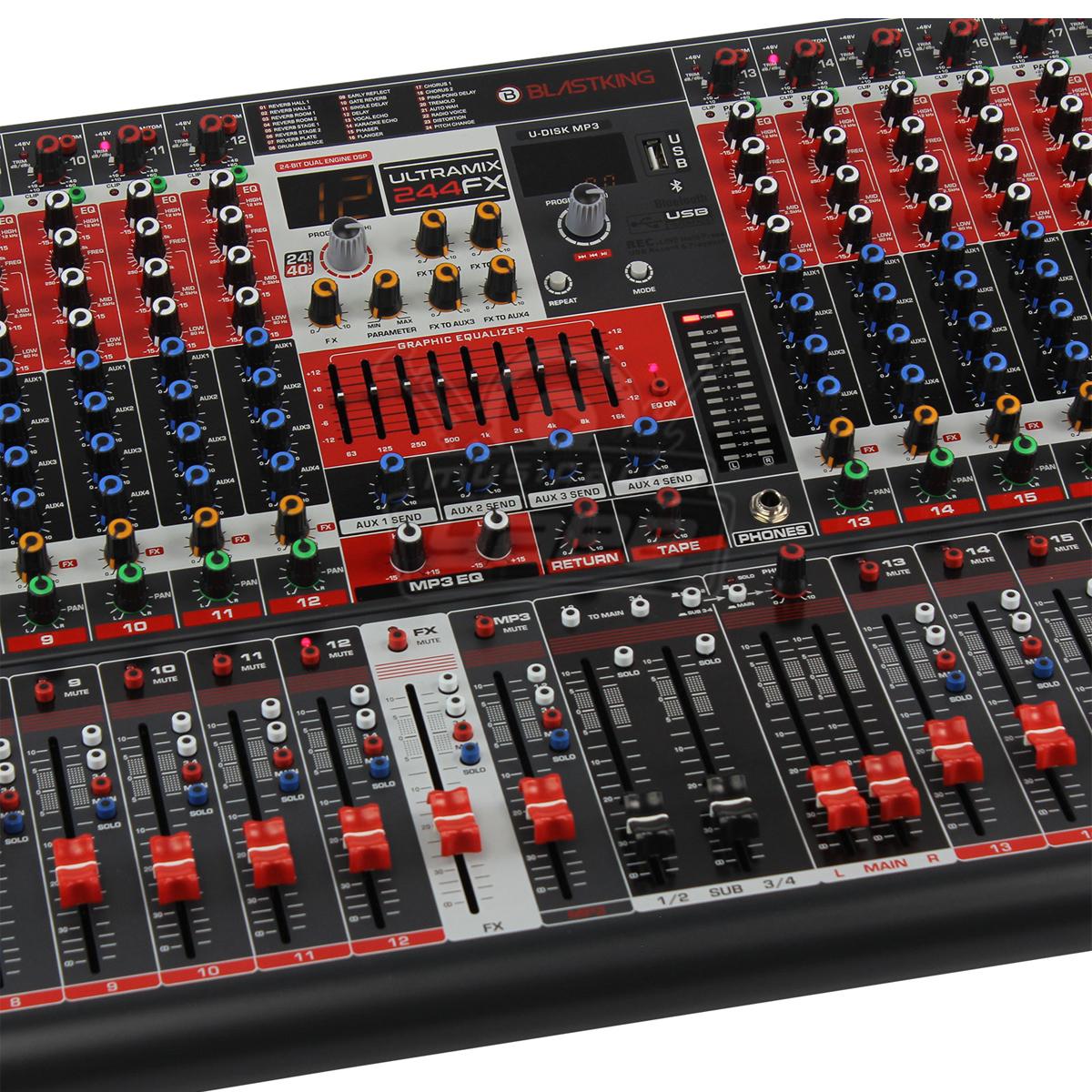 BLASTKING ULTRAMIX 24FX Mezcladora AnAloga estEreo de 24 canales