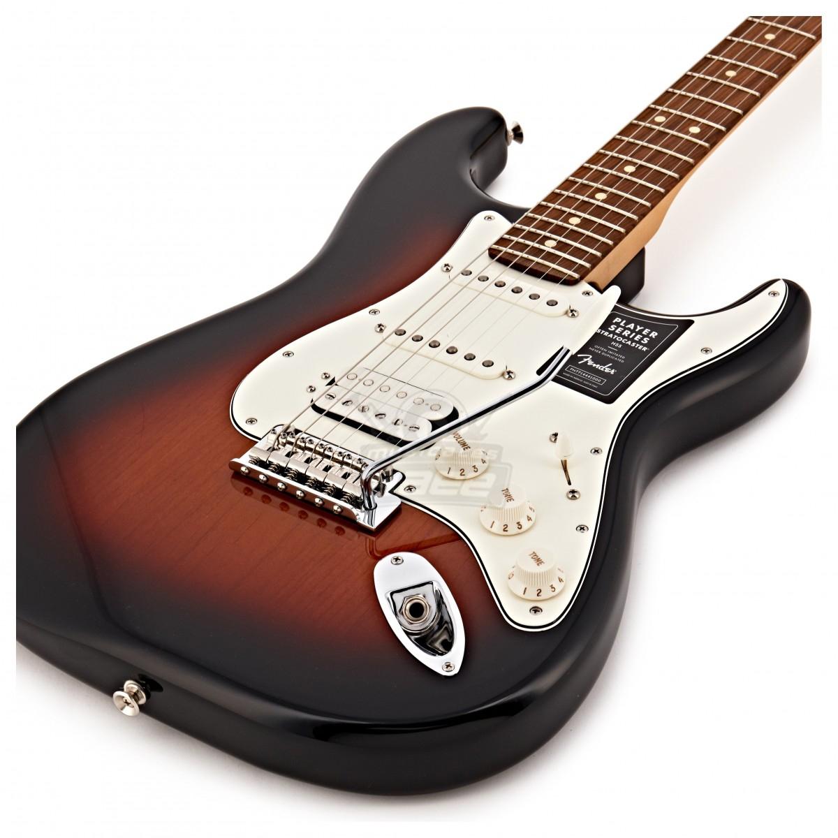 GUITARRA ELECTRICA FENDER Player Stratocaster HSS PF Sunburst de 3 Colores