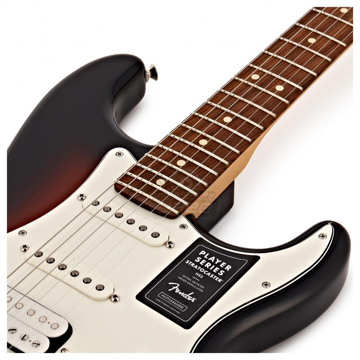 GUITARRA ELECTRICA FENDER Player Stratocaster HSS PF Sunburst de 3 Colores