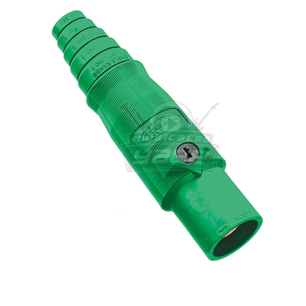 HUBBELL HBL400MGN Connector CAMLOCK LINEA MACHO 300-400A VERDE