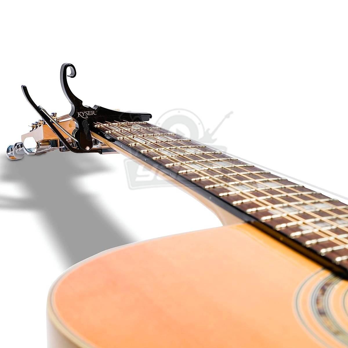 Kyser KG12BA CAPO para guitarra acUstica 12 cuerdas Negro