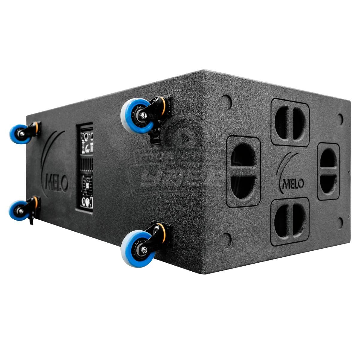 MELO M218A SUBWOOFER ACTIVO 2X18 3000W Bass Reflex.