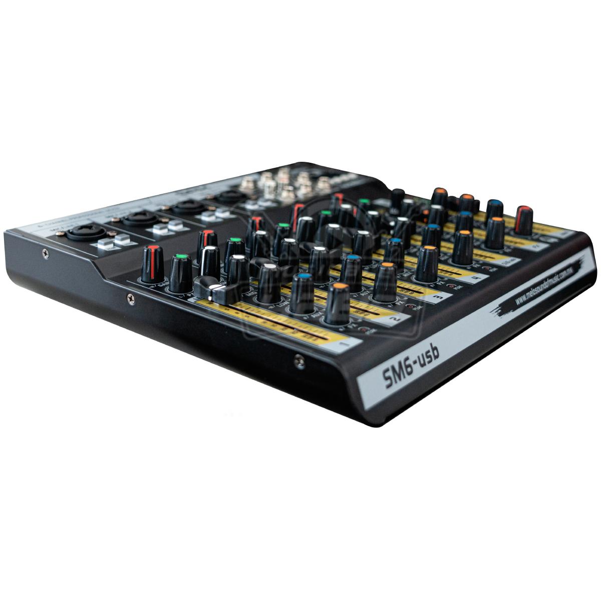 MELO SM6 USB CONSOLA ANALOGA DE 4 CANALES