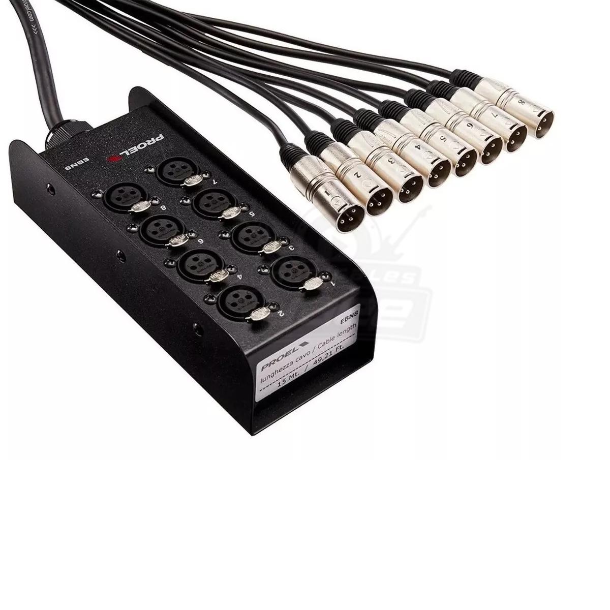 PROEL EBN8LU10 MEDUSA 8 CANALES 8 ENTRADAS XLR 10 METROS