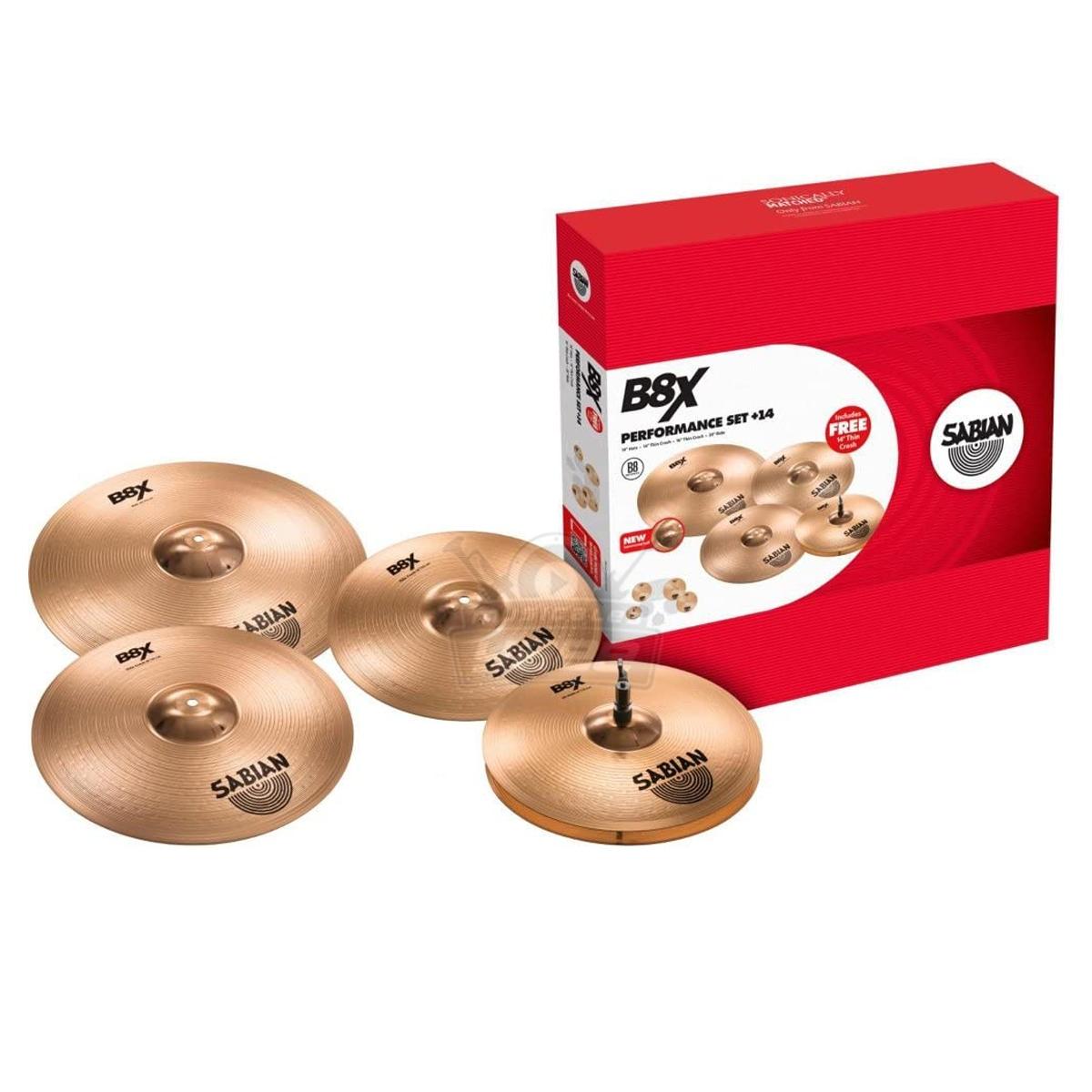 Sabian 45003X-14 B8X Platillos Set 14"/16"/20" /14" Performance