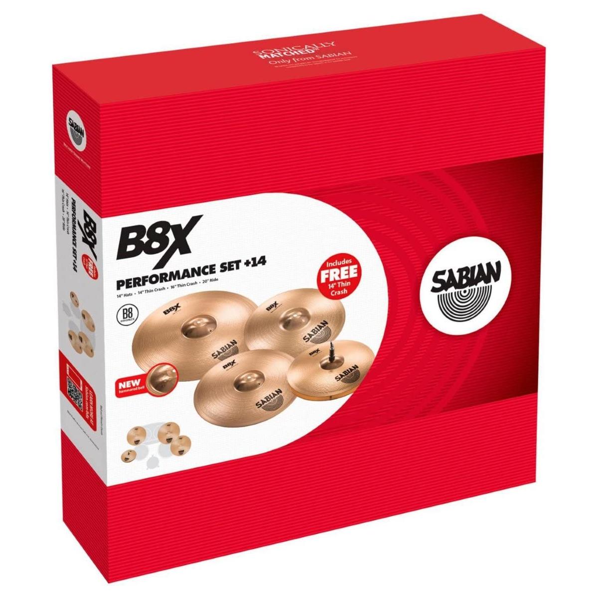 Sabian 45003X-14 B8X Platillos Set 14"/16"/20" /14" Performance