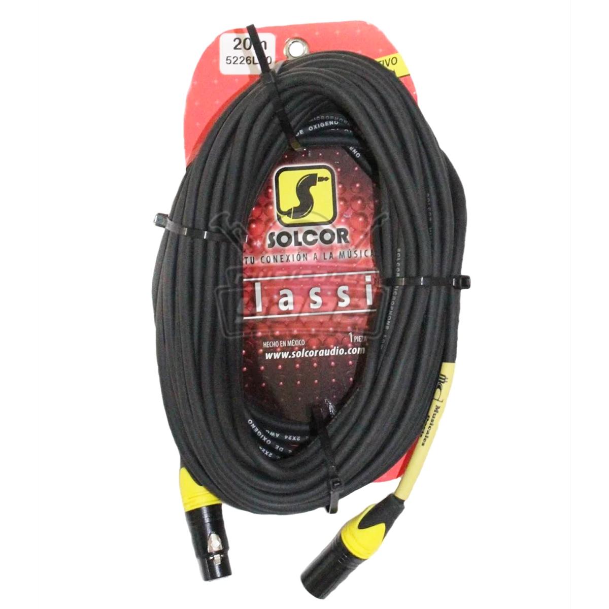 SOLCOR 5226L20 CABLE PARA MICROFONO XLR XLR 20 METROS