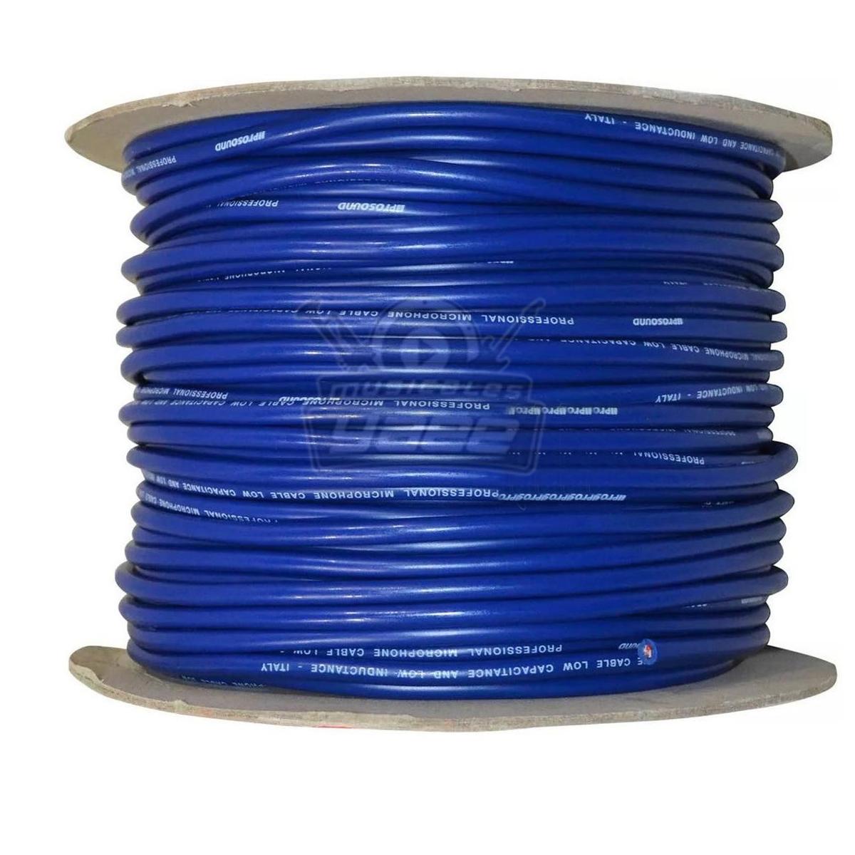 SOLCOR CMC2X24A CABLE PARA MICROFONO 2X24 CLASSIC AZUL ROLLO 100 MTS
