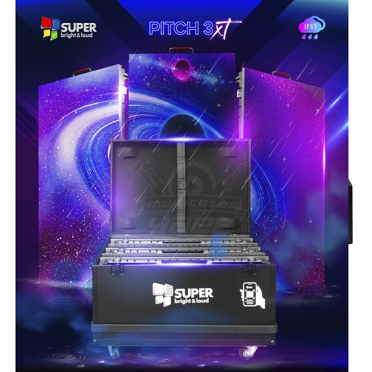 SUPER BRIGHT PANTALLA EXTERIOR PITCH 3 MEDIDA 3X2MTS NOVA STAR CON CASE