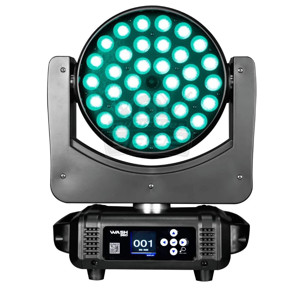 SUPER BRIGHT WASH360 CABEZA MOVIL DE LEDS 10W ESTUCHE CON 2 PIEZAS