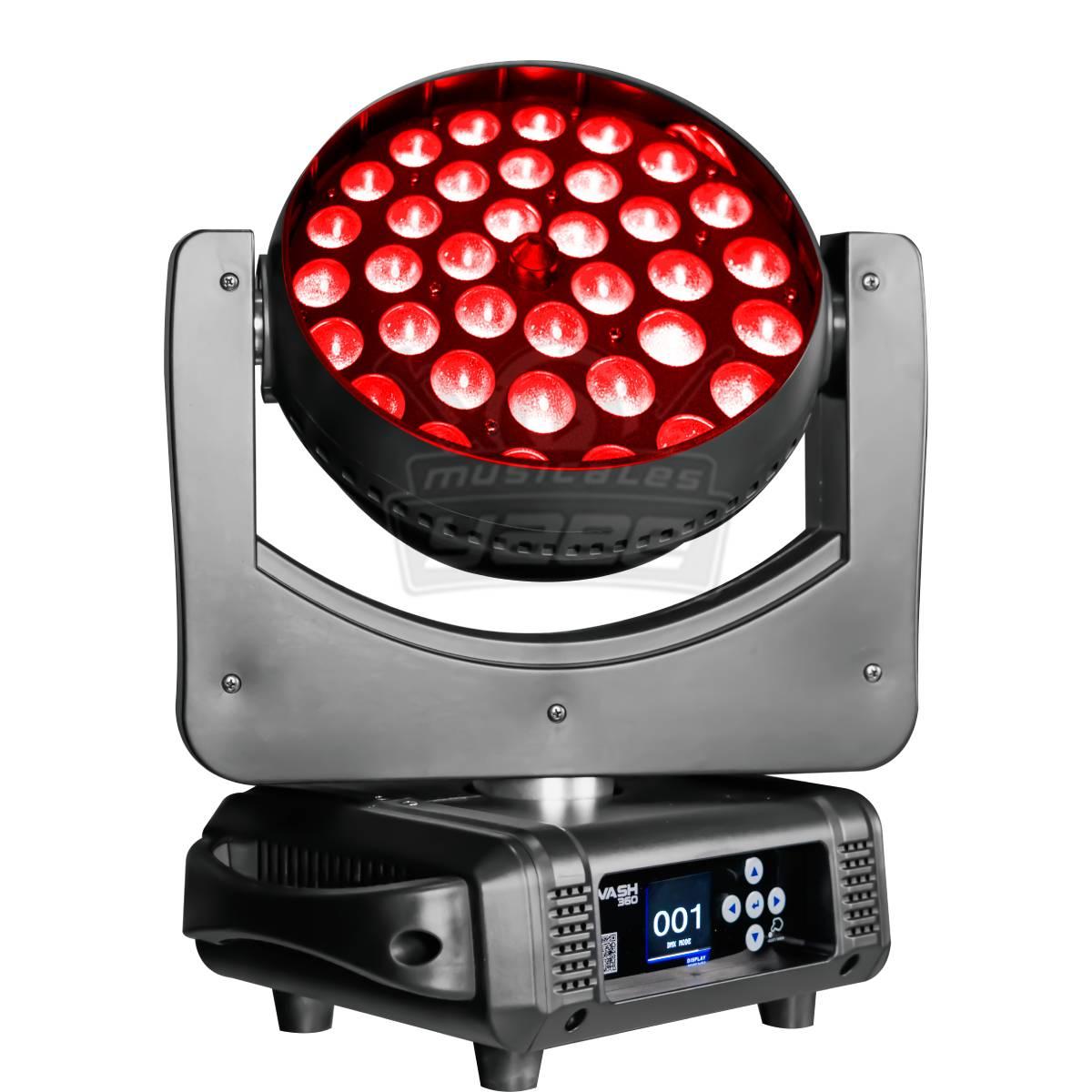 SUPER BRIGHT WASH360 CABEZA MOVIL DE LEDS 10W ESTUCHE CON 2 PIEZAS