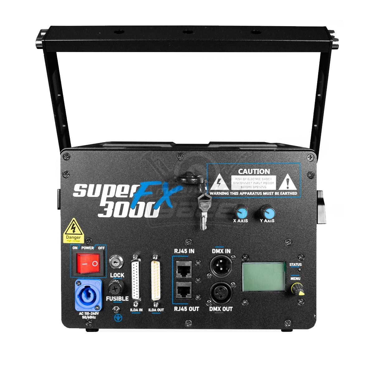 SUPER FX3000 SUPER BRIGHT LASER 3W PROFESIONAL COMPATIBLE CON ILDA ...