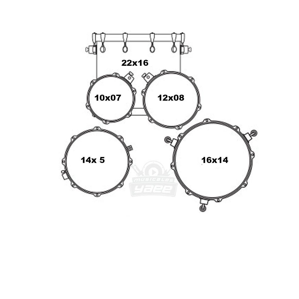 MAPEX VE5294FTC-VM BATERIA VENUS CRIMSON RED SPARKLE BD22 5 piezas